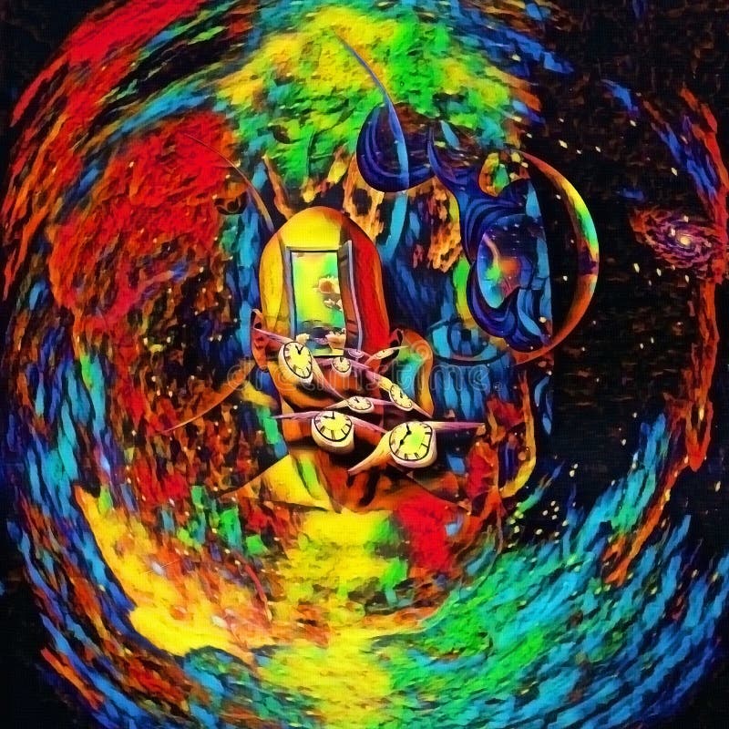 The Flow of Time stock illustration. Illustration of mysterious - 232335439