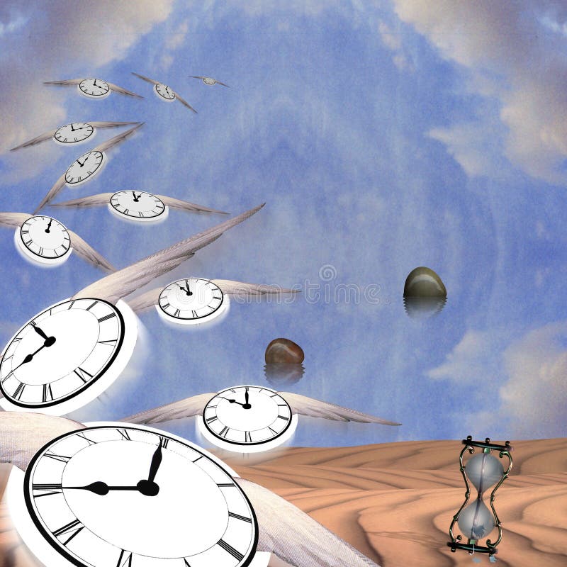 The flow of time stock illustration. Illustration of dream - 255813901