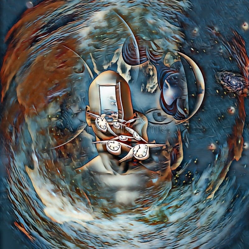 The Flow of Time stock illustration. Illustration of blue - 191335732