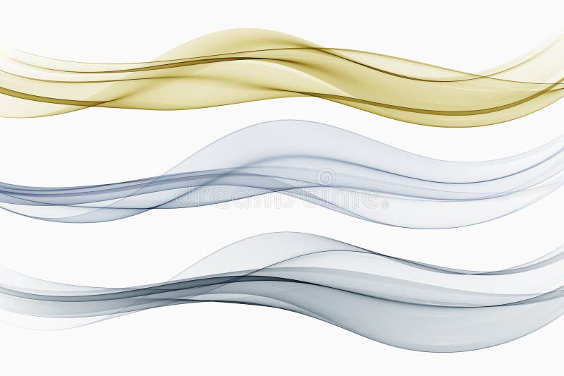 Flow Transparent Wave, Smoky Wave, Background Set. Stock Vector ...