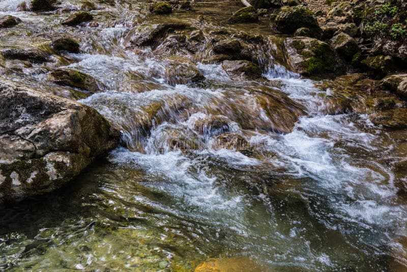 Flow of Water Along the Rocky Bed Stock Photo - Image of river, rocky ...
