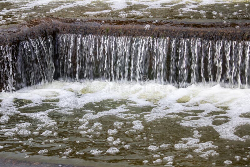 The Flow of Water in the City Waterfall Stock Photo - Image of forest ...