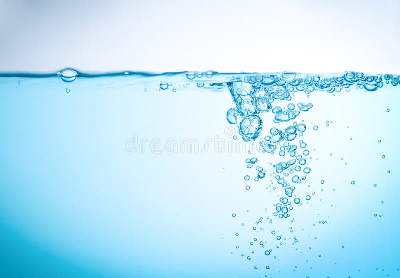 The Flow of Water Creates a Splash and the Blue Waves Underwater Stock ...