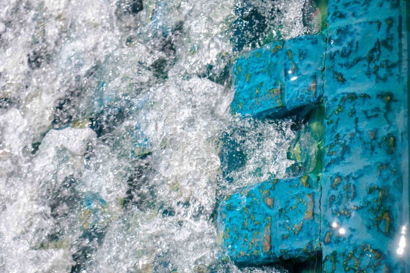 The Flow of Water, Falling Jets of Water on the Stones Stock Photo ...