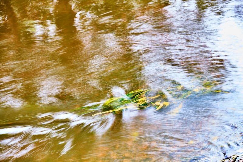 Flow of Water on Long Exposure. General Plan. Color Stock Photo - Image ...