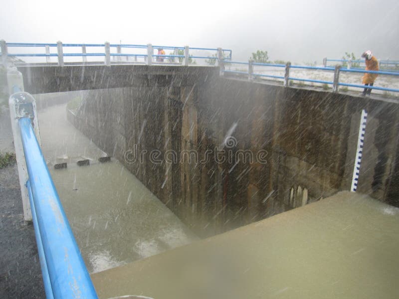 The Flow of Water Passing through Dams from the Mountains Stock Image ...