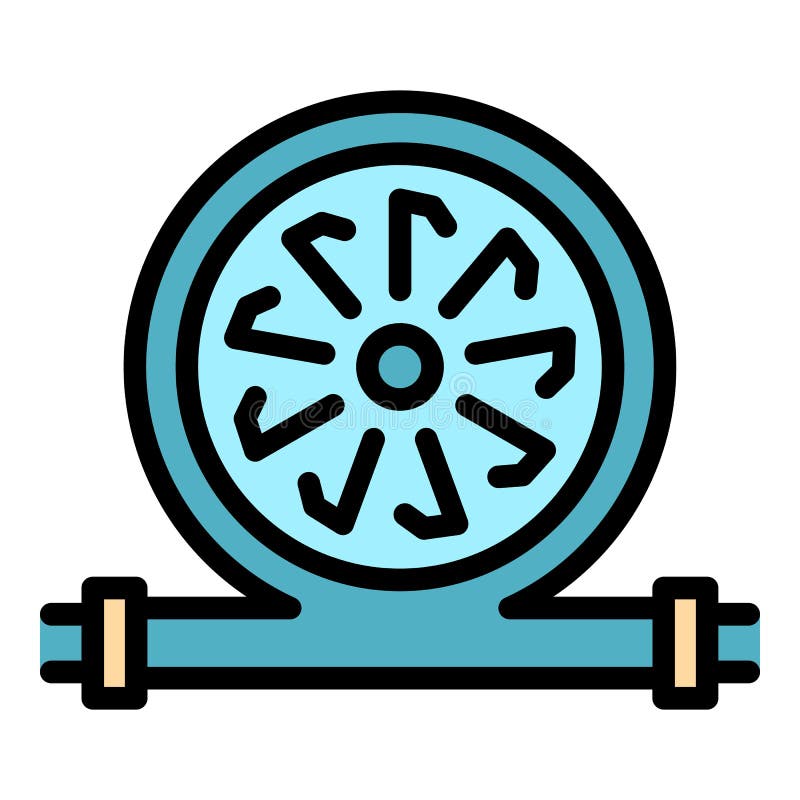Flow Water Pump Icon Color Outline Vector Stock Vector - Illustration ...
