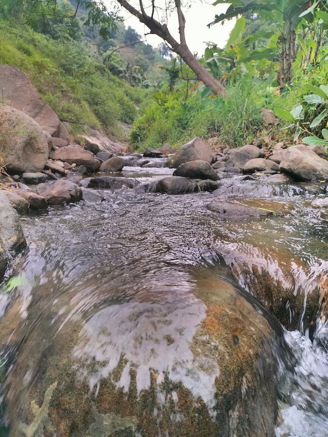 The Flow of Water in the River that Calms the Mind Stock Image - Image ...