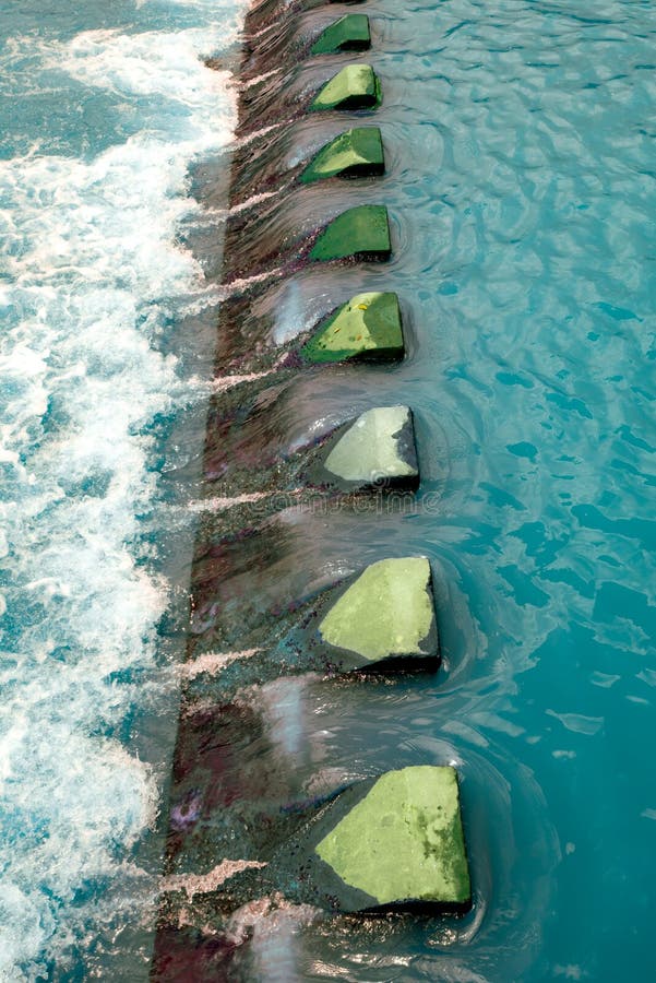 The Flow of Water through the Spillway Stock Photo - Image of pattern ...