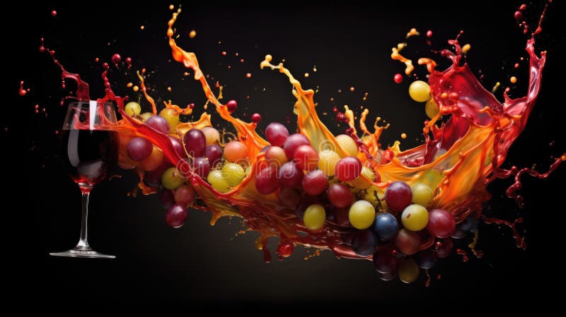 Flow of Wine, Abstract Illustration Stock Illustration - Illustration ...