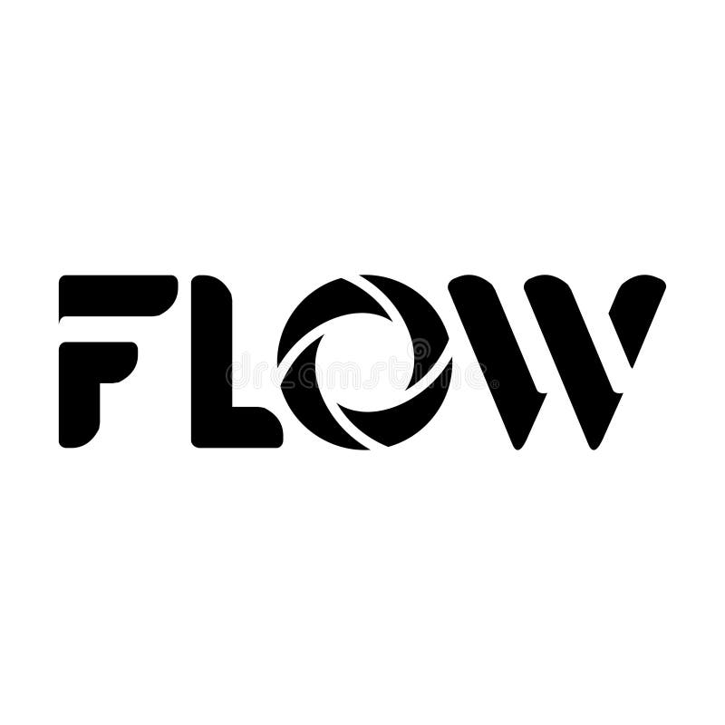 Flow Wordmark Cool Vector Logo Stock Vector - Illustration of ...
