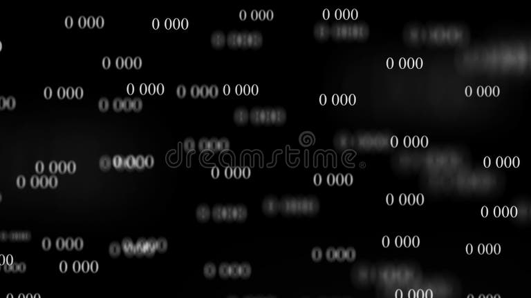 Flow of Zeros. Digital Background Matrix. 3d Rendering. Binary Code Background. Programming. Web ...