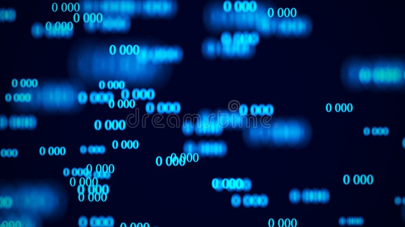Flow of Zeros. Digital Background Matrix. 3d Rendering. Binary Code ...