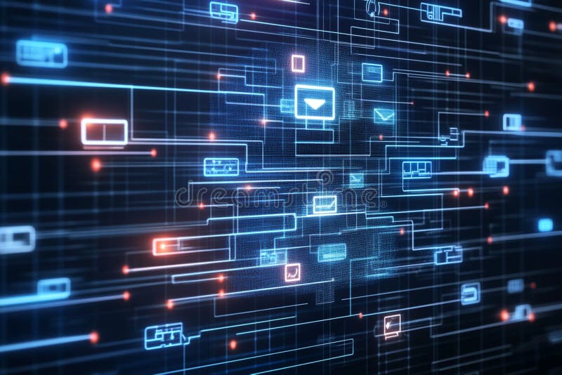 Flowchart of AI in Data Protection. Stock Illustration - Illustration ...