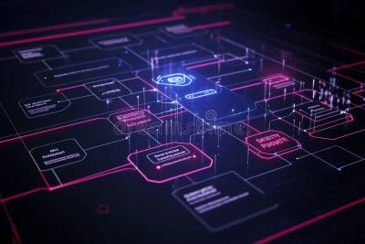 Flowchart of AI in Data Protection. Stock Illustration - Illustration ...