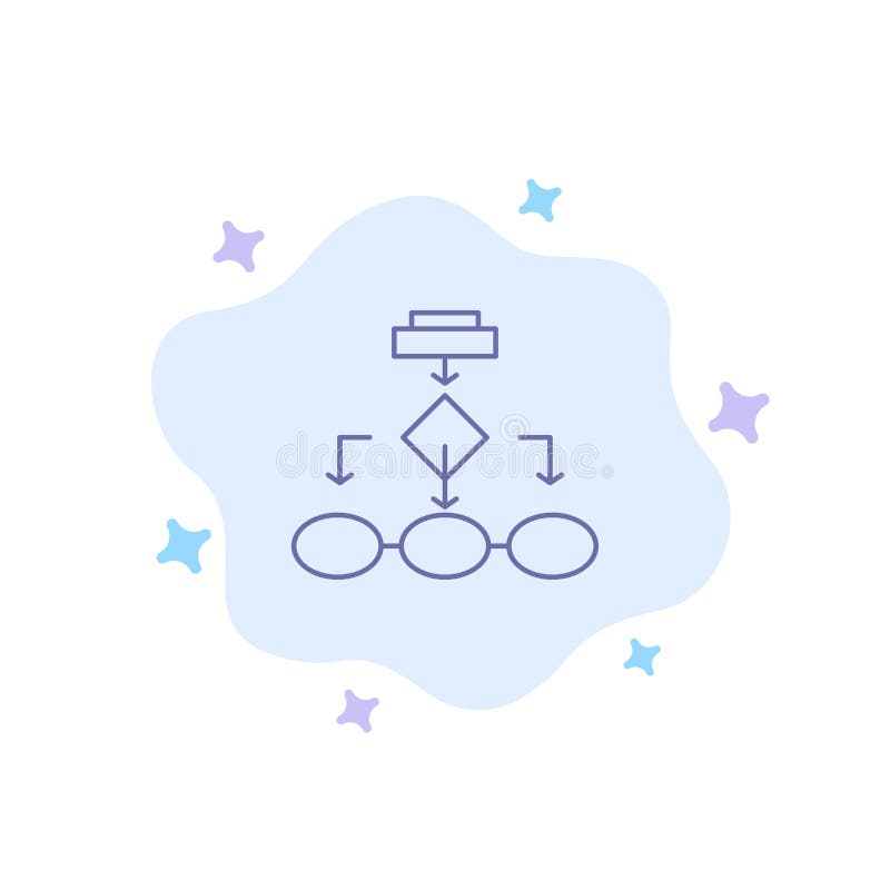 Flowchart Algorithm Business Data Architecture Scheme Structure Workflow Blue Icon On