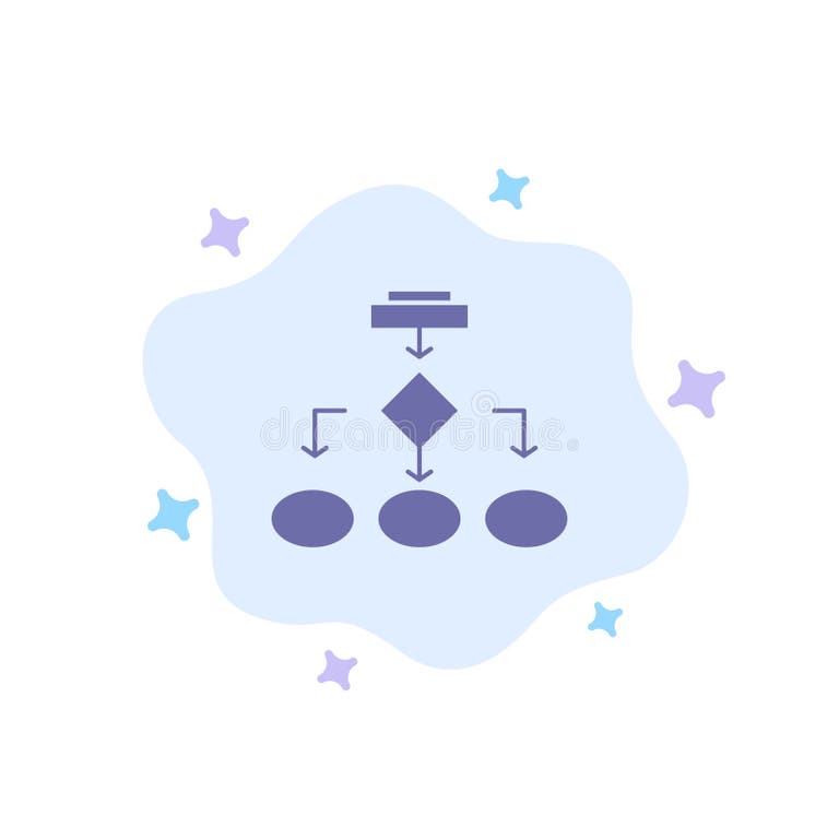 Flowchart, Algorithm, Business, Data Architecture, Scheme, Structure, Workflow Blue Icon on ...