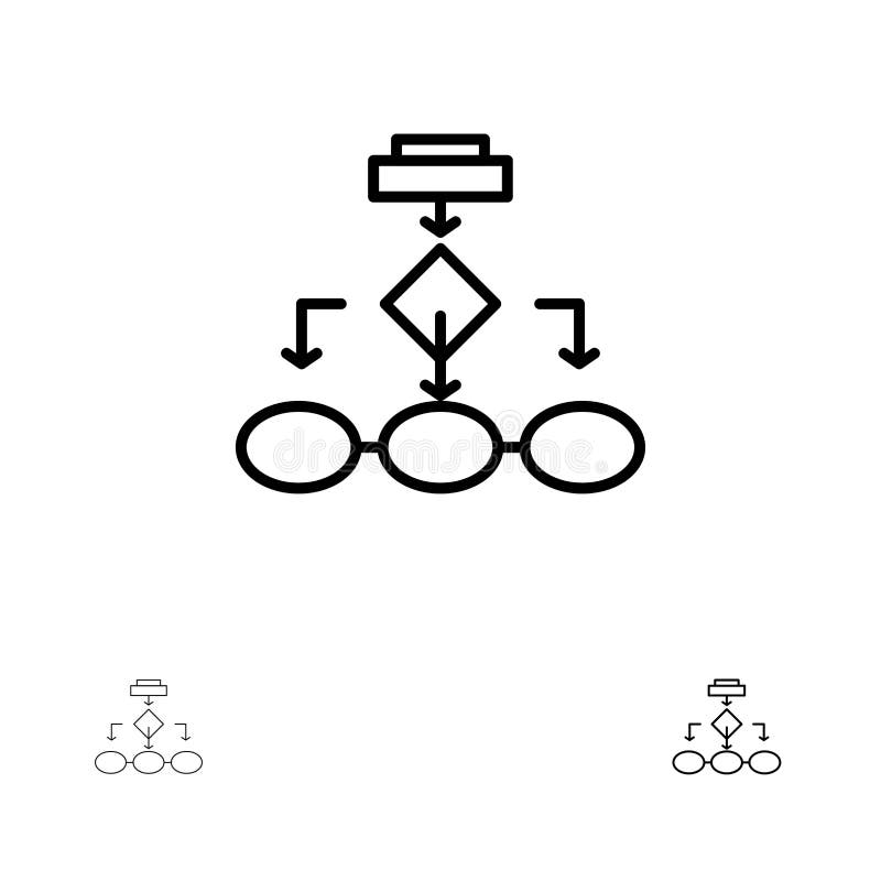 Flowchart Algorithm Business Data Architecture Scheme Structure Workflow Bold And Thin