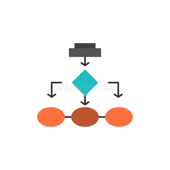 Flowchart, Algorithm, Business, Data Architecture, Scheme, Structure, Workflow Flat Color Icon ...