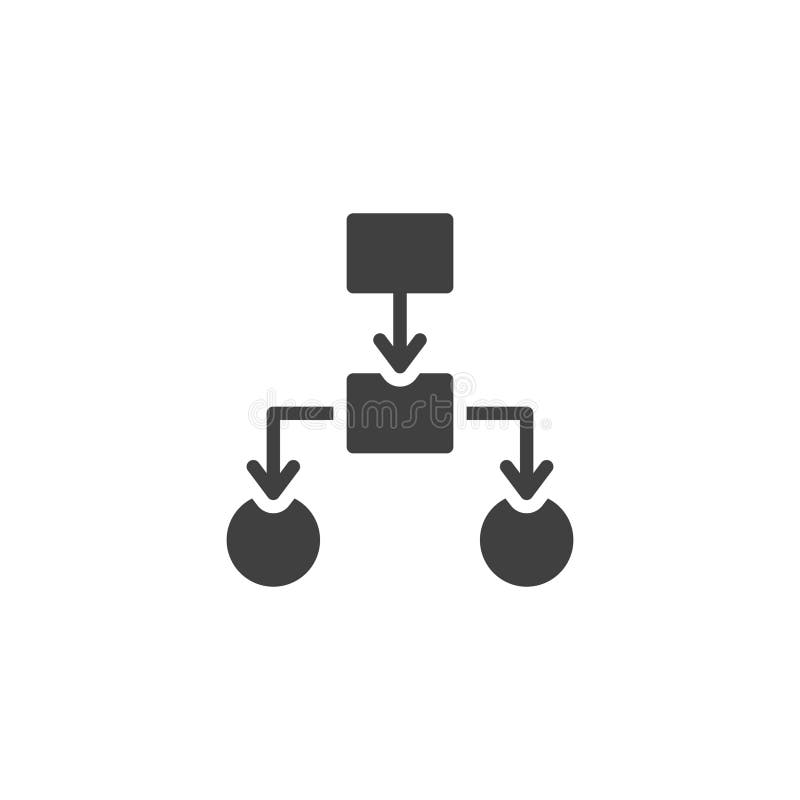 Flowchart with Arrows Connecting Different Steps Vector Icon Stock ...