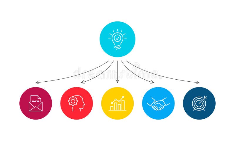 Vector Flowchart Infographic with Central Circle and 8 Options ...