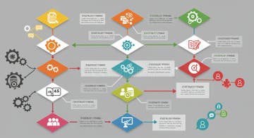 Flowchart with a Complex Network of Interconnected Steps and Processes ...