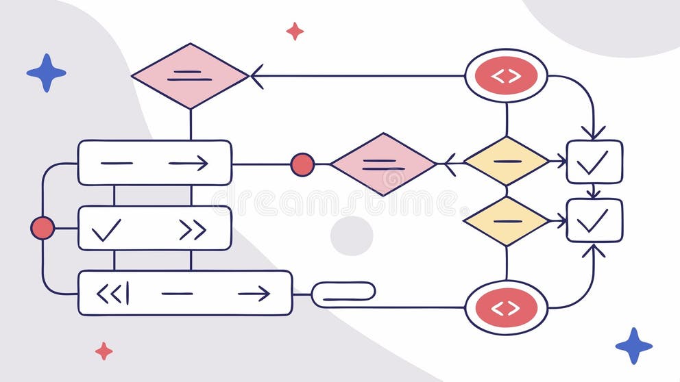 Flowchart Decision Process Diagram, Logic and Pathways, Vector Design ...