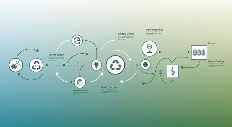 Flowchart Depicting a Cyclical Process with Icons Representing Various ...