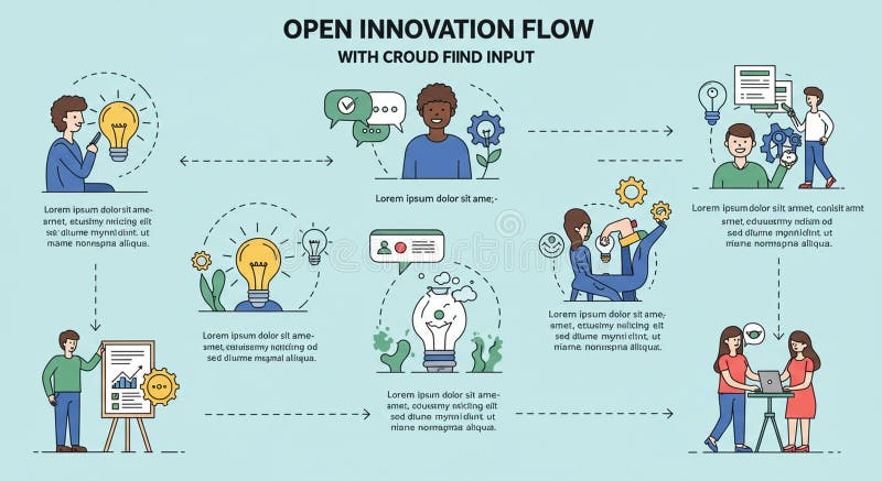 Flowchart Depicting an Open Innovation Process with Crowd Input ...