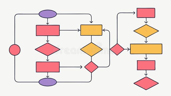 Flowchart Diagram, Process and Workflow Illustration Vector Design ...