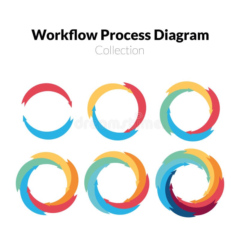 Flowchart of Dynamic Arrows Indicating Systematic Workflow Stock Vector ...
