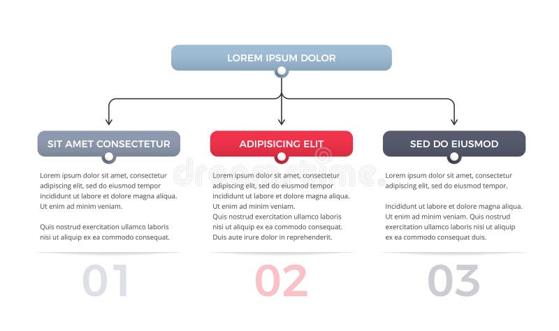 Flowchart with 3 Elements stock vector. Illustration of eps10 - 272241962