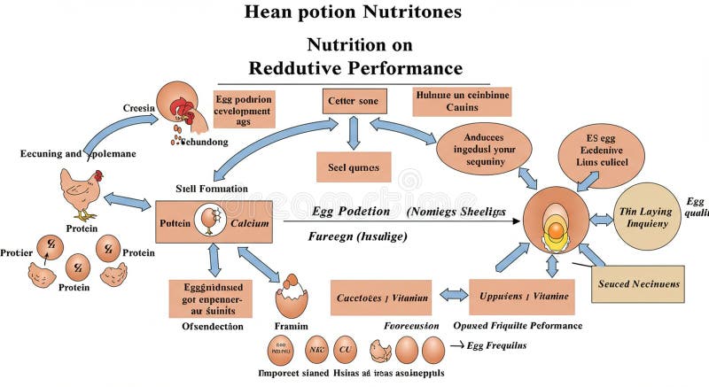 Flowchart Featuring a Chicken and Its Nutritional Cycle, Highlighting ...