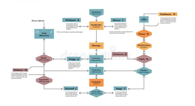 Flowchart Featuring Connected Blocks with Various Titles and ...
