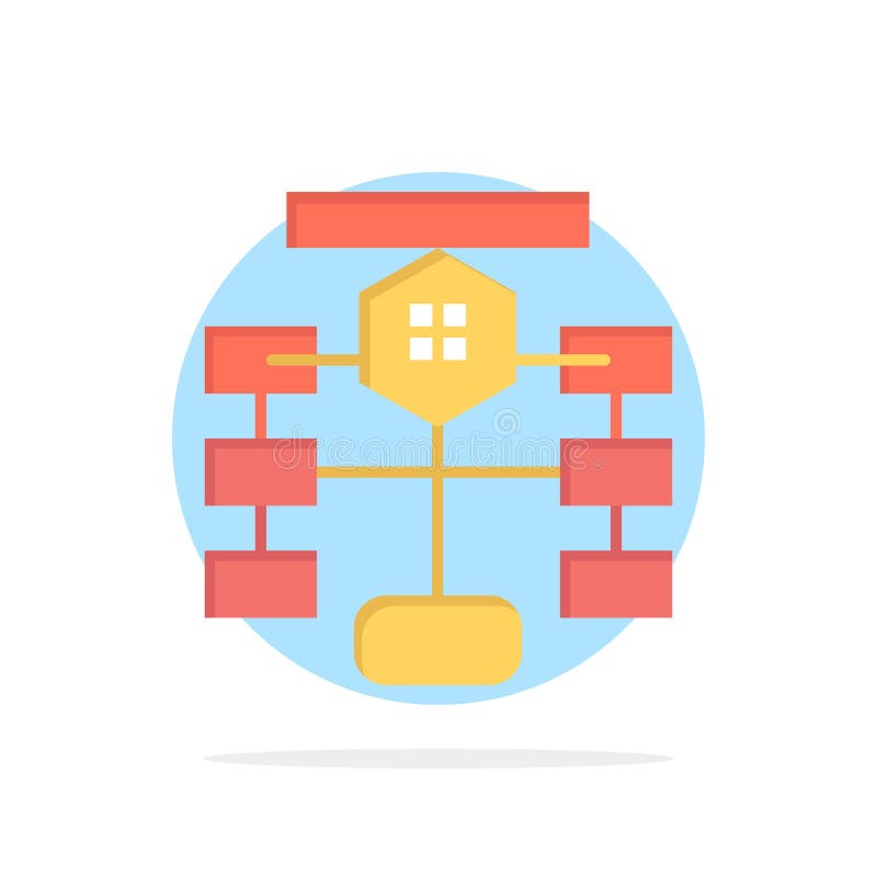 Flowchart, Flow, Chart, Data, Database Flat Color Icon. Vector Icon ...