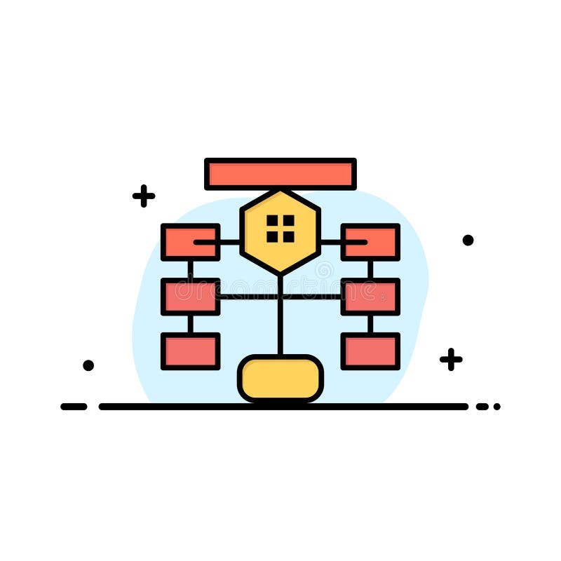Flowchart, Flow, Chart, Data, Database Business Logo Template. Flat ...