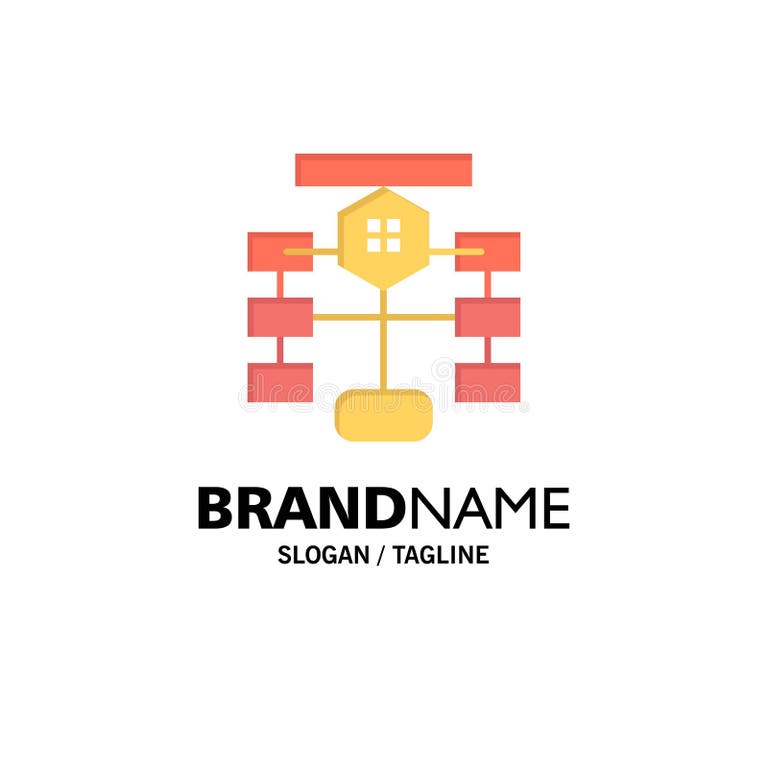 Flowchart, Flow, Chart, Data, Database Business Logo Template. Flat ...