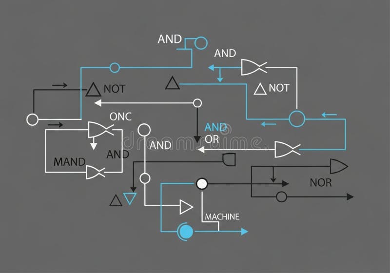 Various Logic Gate Symbols Stock Illustrations – 2 Various Logic Gate ...