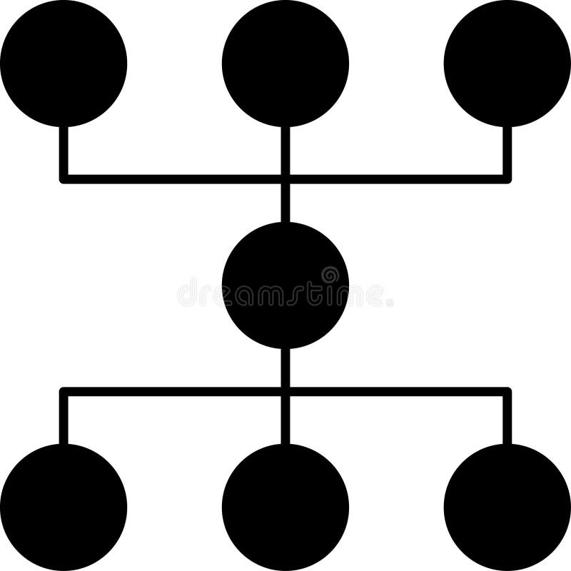 Flowchart Hierarchy Vector Icons Org Chart Organizational Flow Vector Stock Illustration