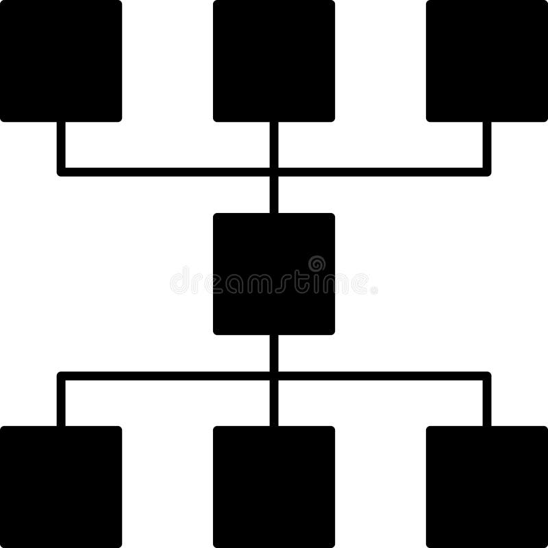 Flowchart Hierarchy Vector Icons Org Chart Organizational Flow Vector Stock Vector