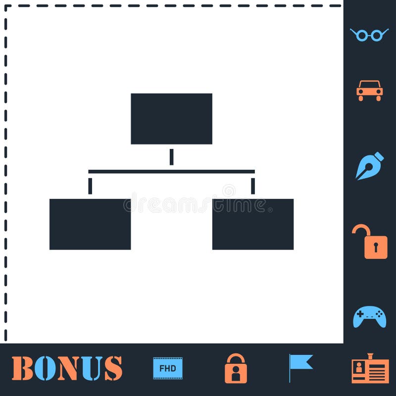Flowchart icon flat stock vector. Illustration of label - 145332480