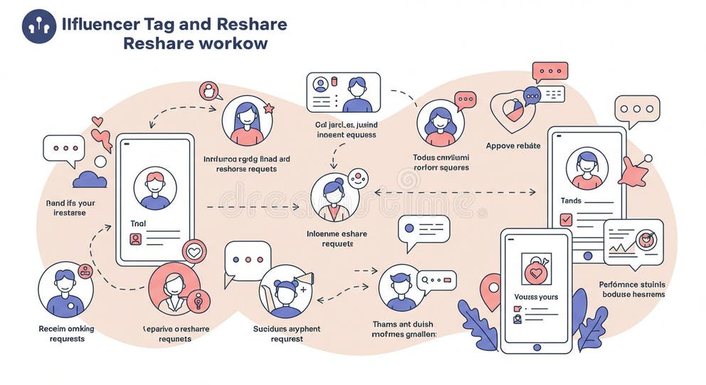 Flowchart Illustrates the Process of Influencer Tag and Reshare ...