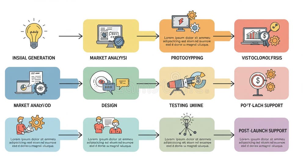 Development Stages Flowchart Stock Illustrations – 623 Development ...