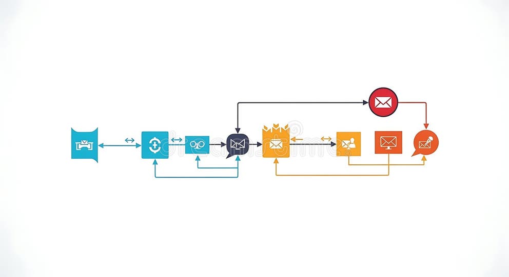 Flowchart Illustrating an Email Automation Process. it Features ...