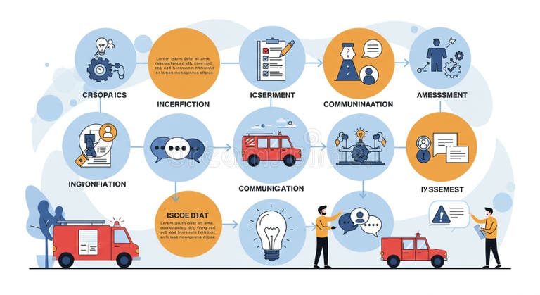 Flowchart Illustrating an Emergency Response Process. Each Step is ...