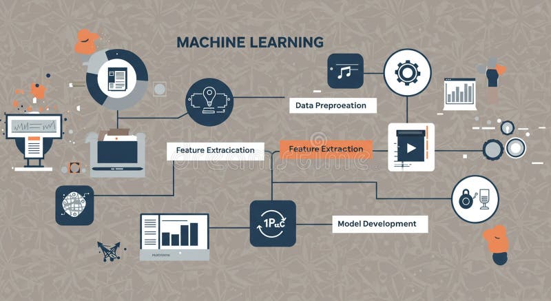 Flowchart Illustrating a Machine Learning Process. Key Components ...