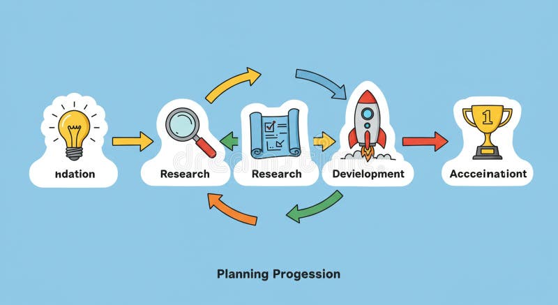 Flowchart Illustrating a Planning Progression. Stages Include ...
