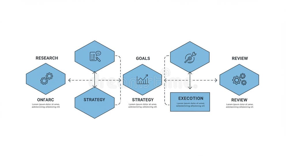 Flowchart Illustrating a Process Divided into Five Stages, Depicted As ...
