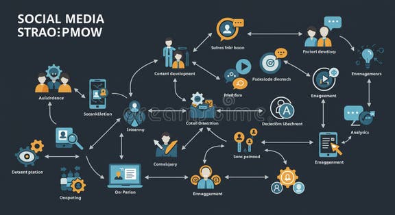 Flowchart Illustrating a Process for Social Media Management, with ...