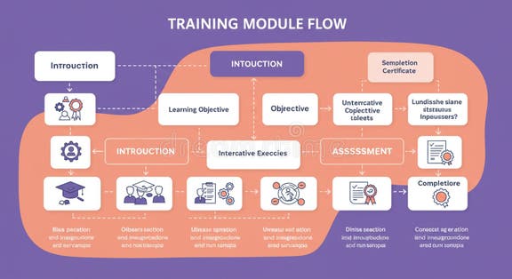 Flowchart Illustrating a Training Module Process with Misspelled ...
